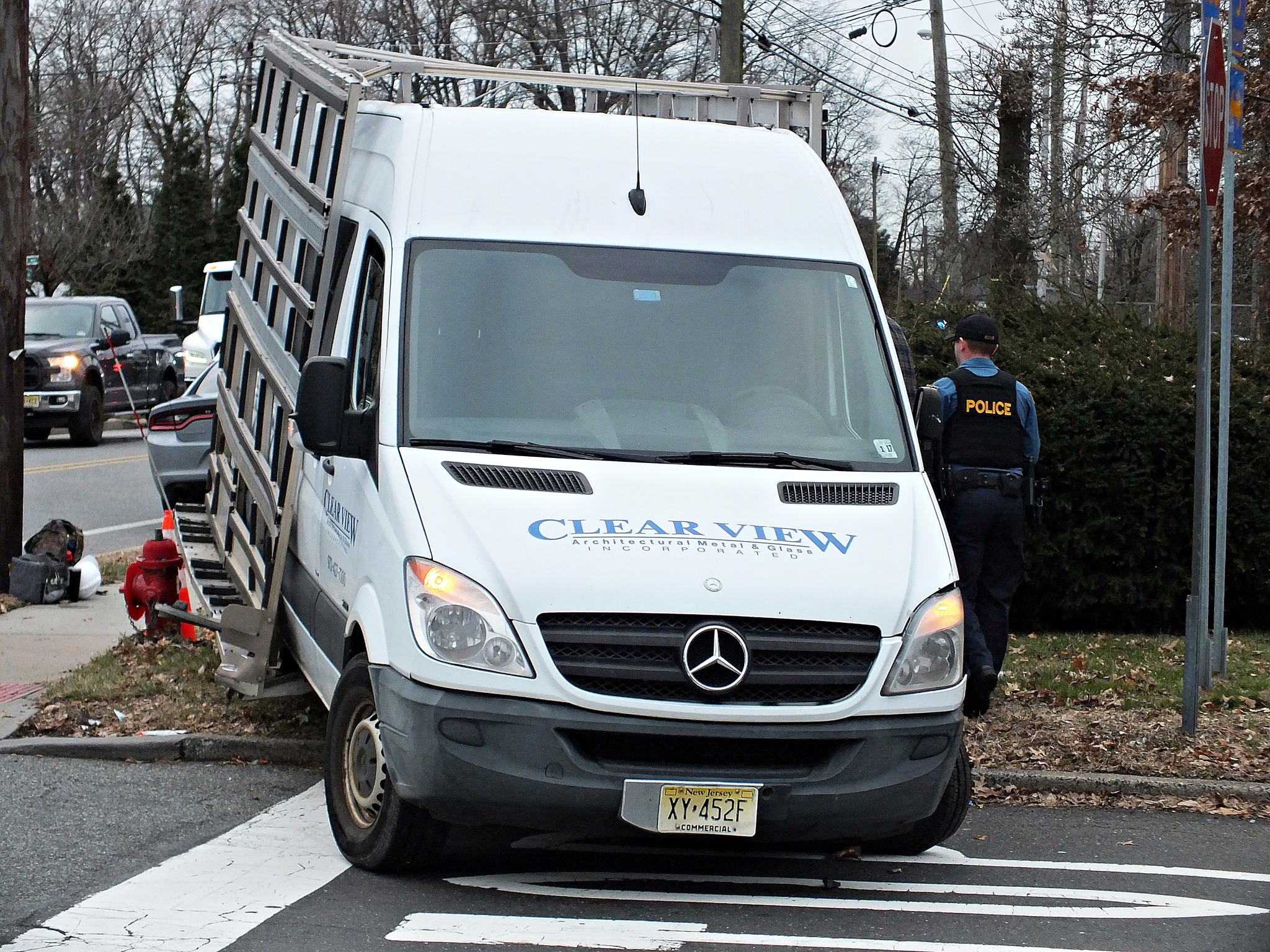 Work Van Collides With Passenger Vehicle on Lincoln Avenue in Hawthorne
