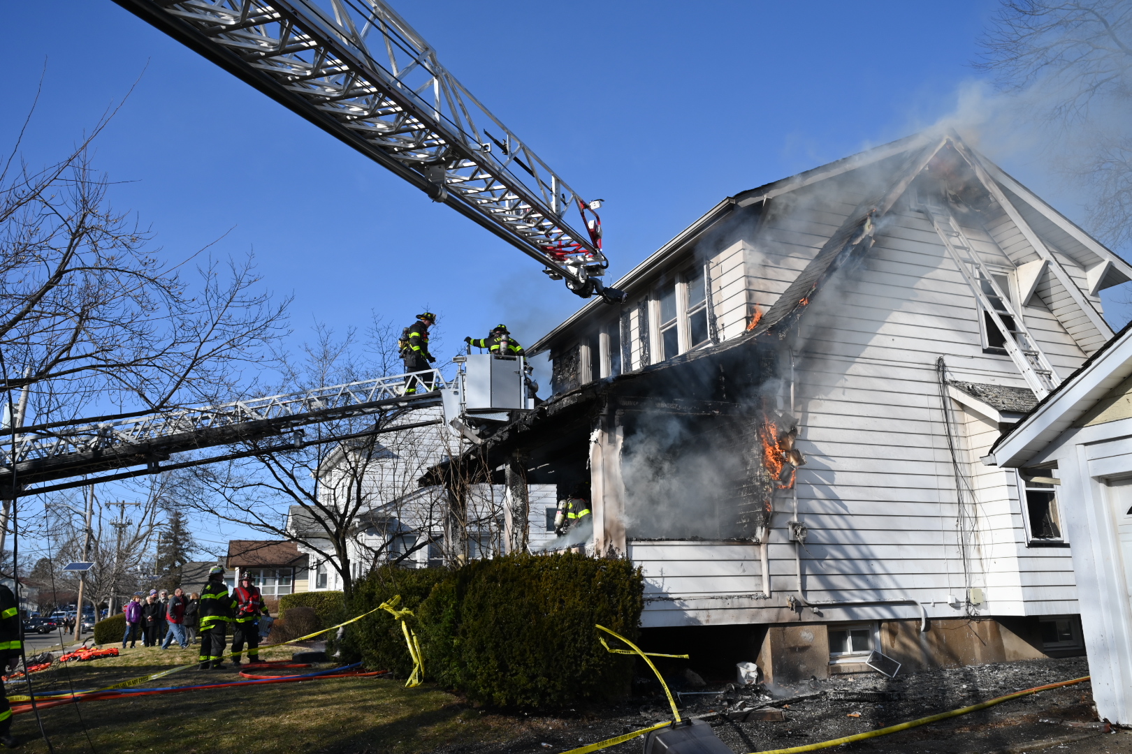 Three-alarm Fire Severely Damages a Residence in Fair Lawn